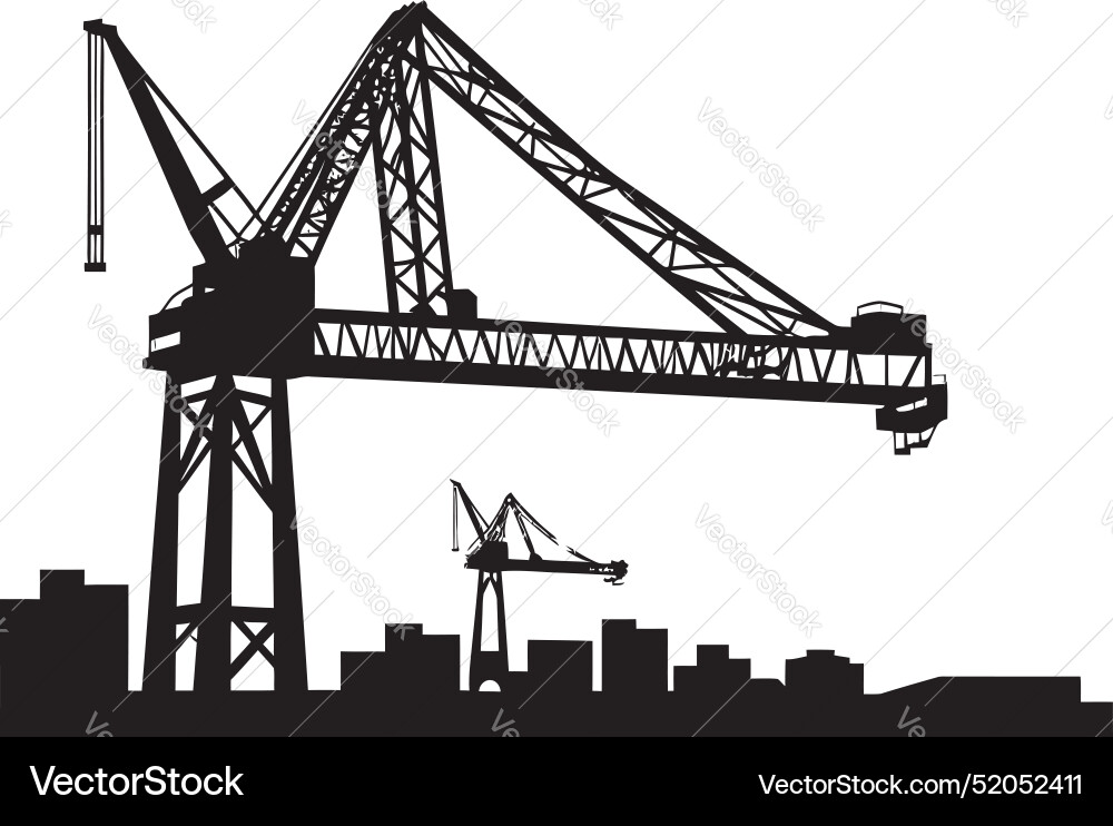 Container terminal symbol shipping port crane Vector Image