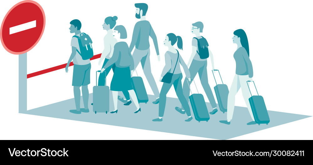 COVID-19 Border Restrictions Royalty Free Vector Image