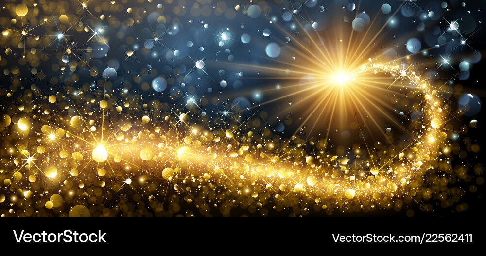 Golden magic star Royalty Free Vector Image - VectorStock
