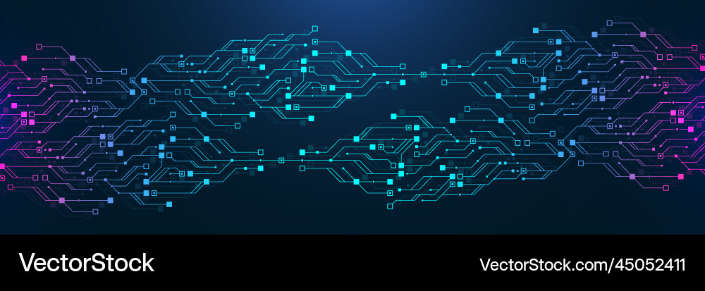 Quantum computer technologies concept futuristic Vector Image