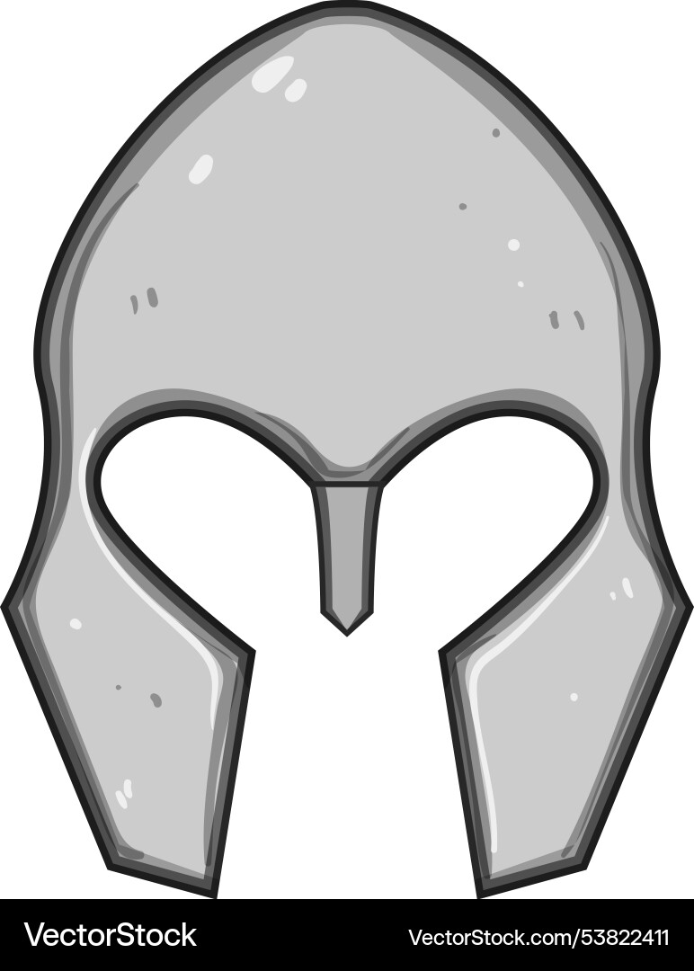 Stahl Ritter Helm Cartoon Lizenzfreies Vektorbild
