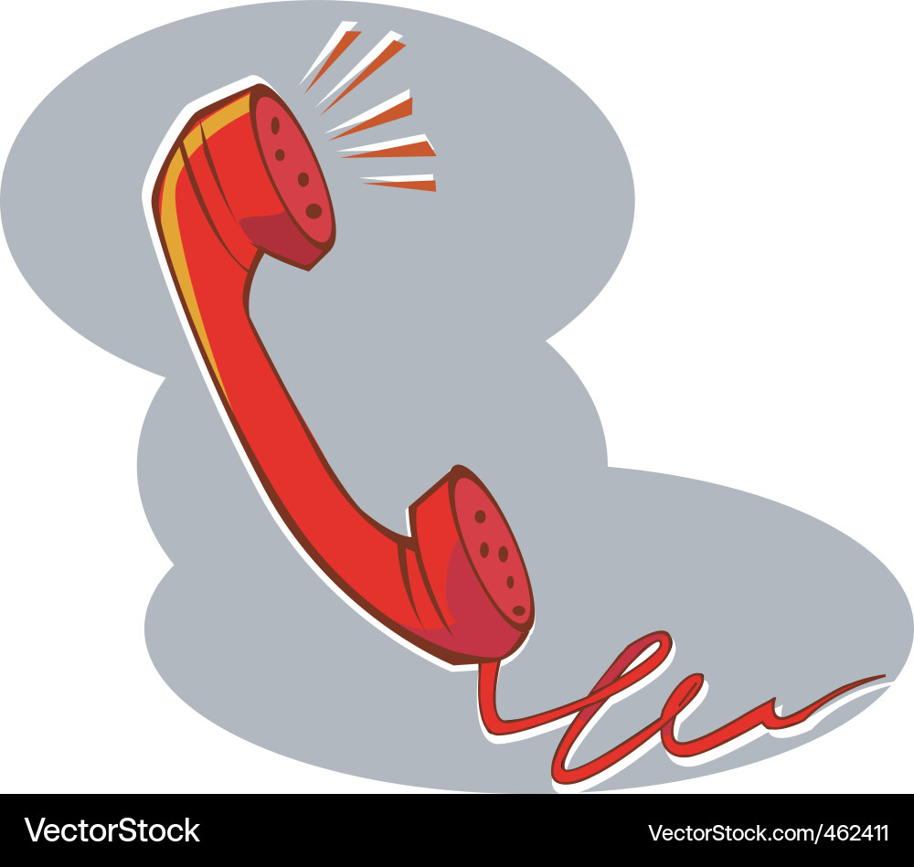 Telephone receiver Royalty Free Vector Image - VectorStock