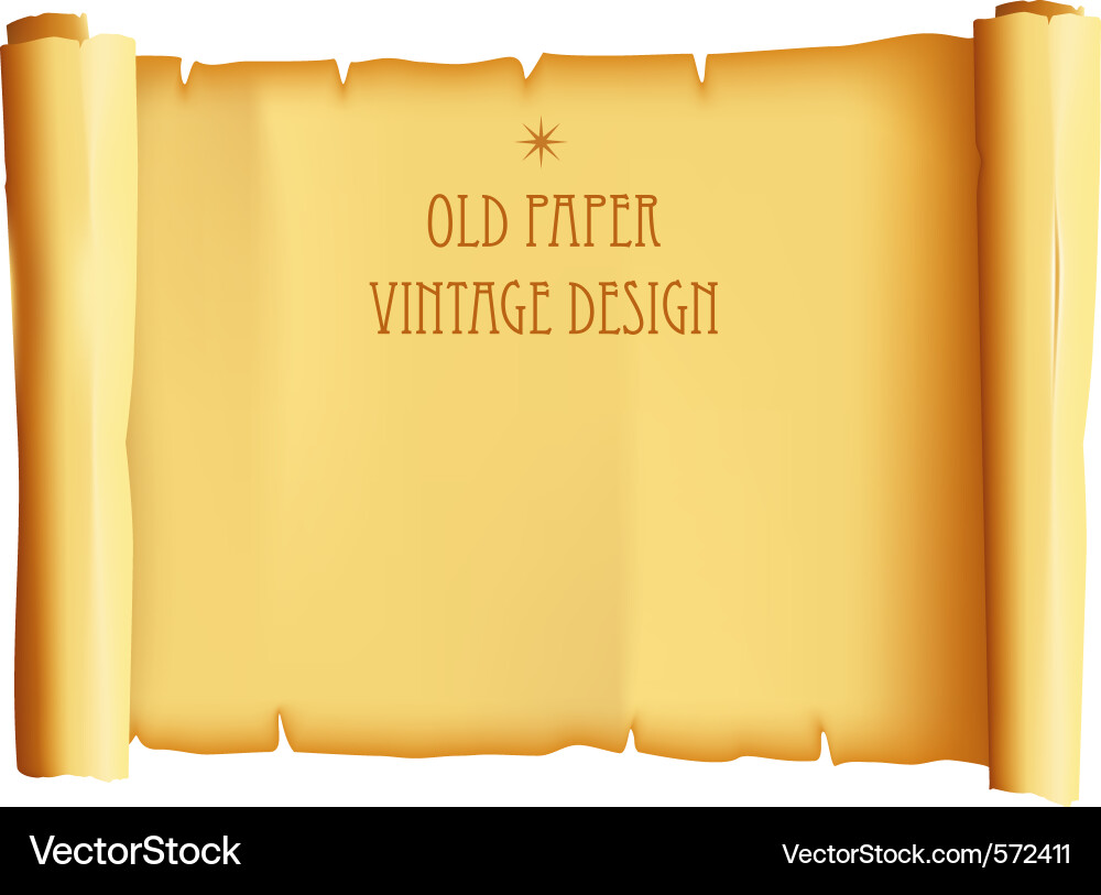 Vintage Scroll Paper Royalty Free Vector Image