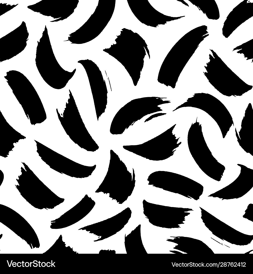 Black and white smears seamless pattern Royalty Free Vector