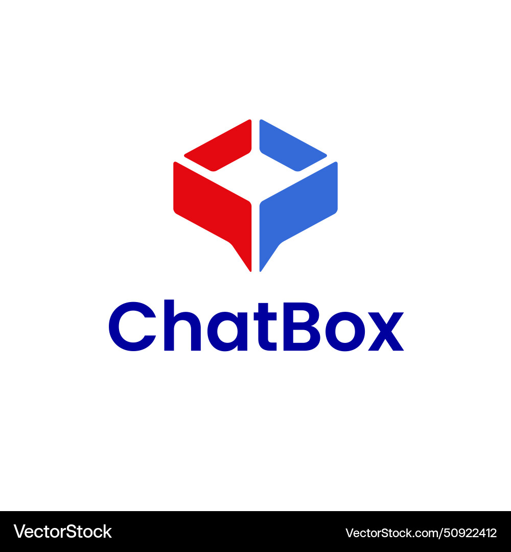 Chat box community conversation logo Royalty Free Vector