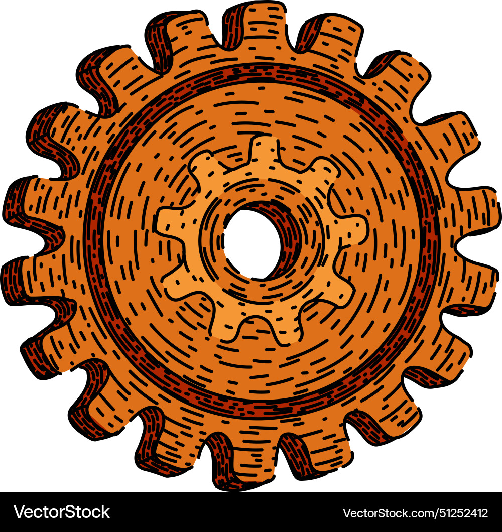Clockwork gears steampunk sketch hand drawn Vector Image Clockwork gears steampunk sketch hand drawn Vector Image