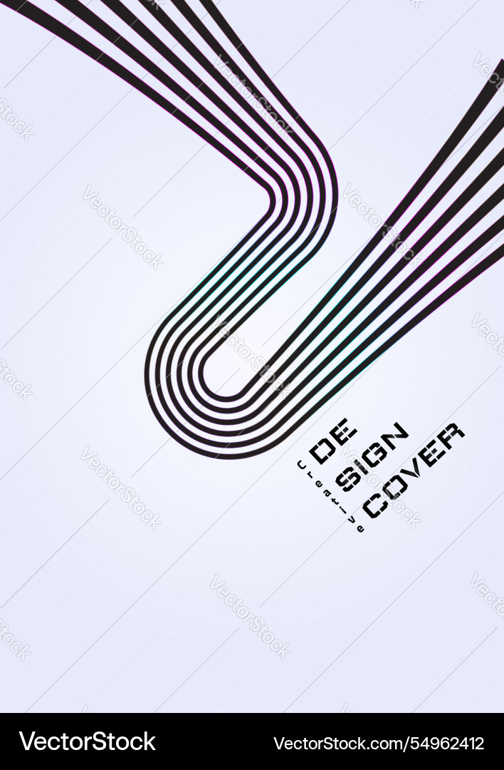 Cover lines abstract background a4 size Royalty Free Vector