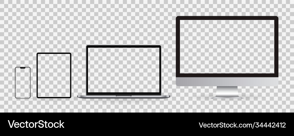 Modern Device Collection - Tablets & Phones Vector Image