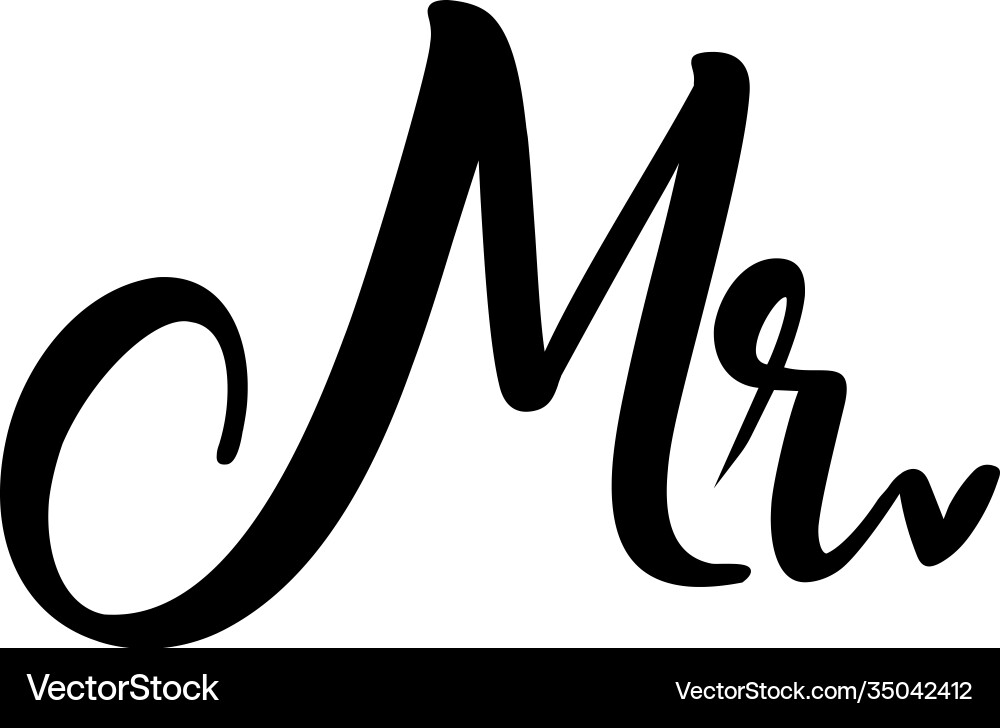 Mr isolated on white background Royalty Free Vector Image
