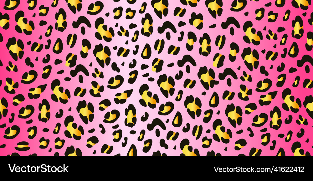 Pink leopard seamless pattern animalistic print Vector Image
