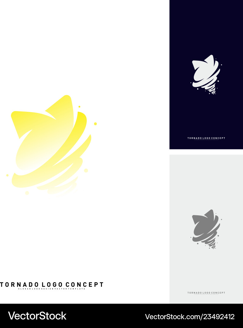 Stars twist logo design concept storm Royalty Free Vector