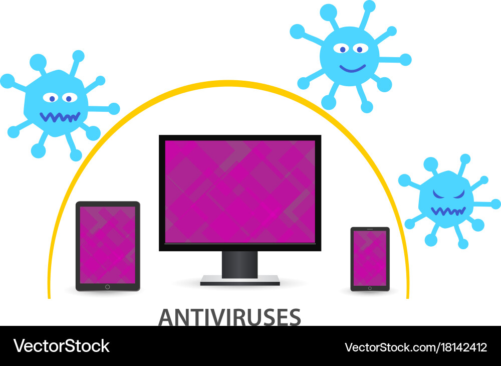 Virus computer Royalty Free Vector Image - VectorStock