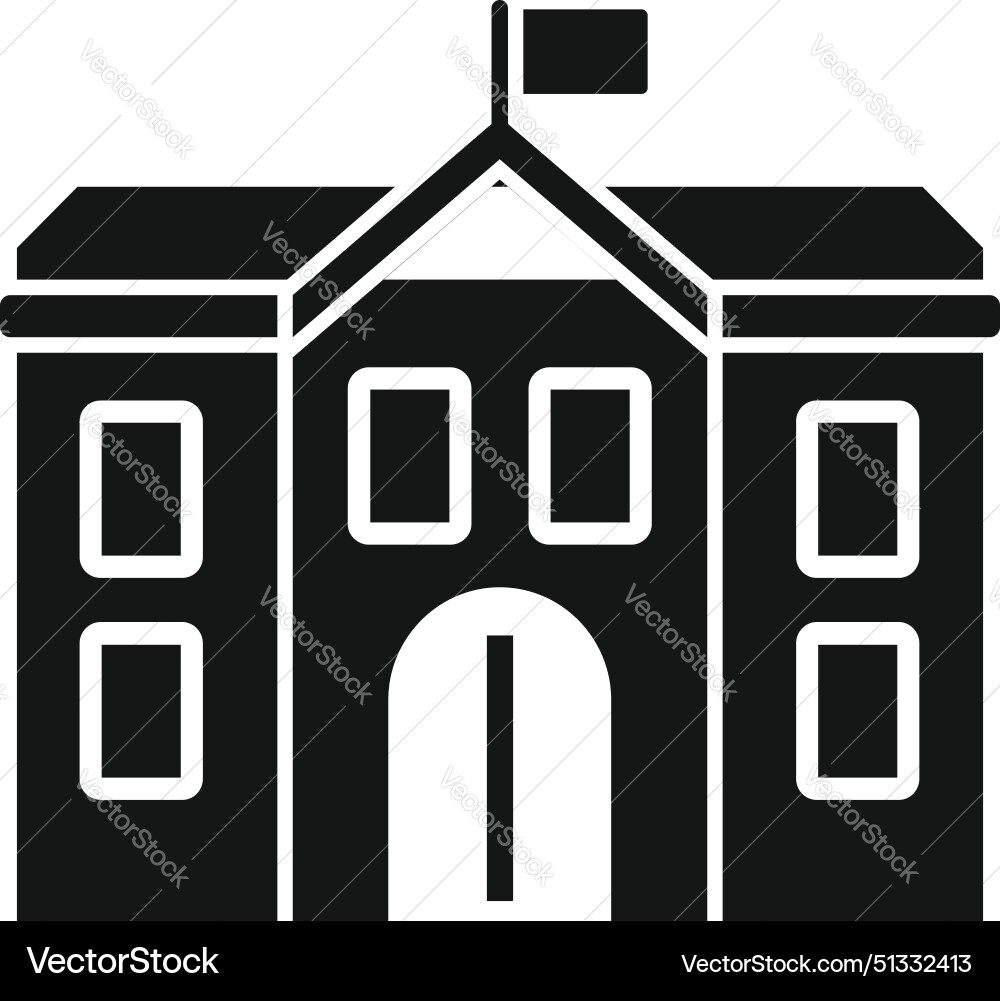 A government building icon Royalty Free Vector Image