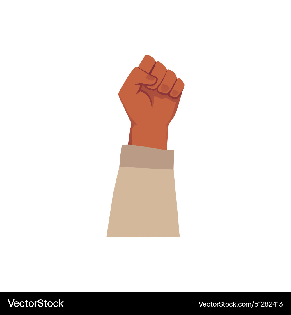 A protest fist for human rights Royalty Free Vector Image