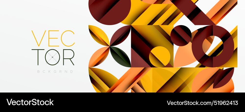 Circle square triangle shapes geometric minimal Vector Image