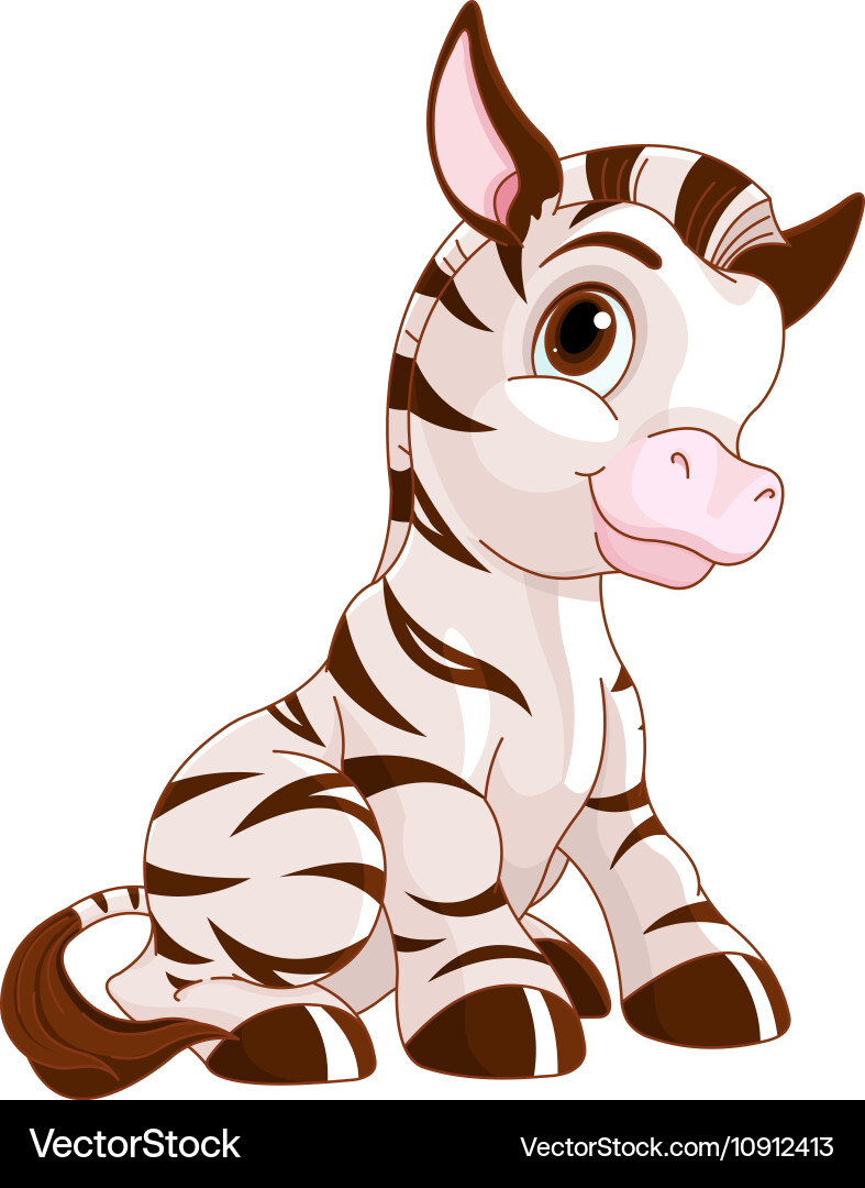 Cute zebra Royalty Free Vector Image - VectorStock