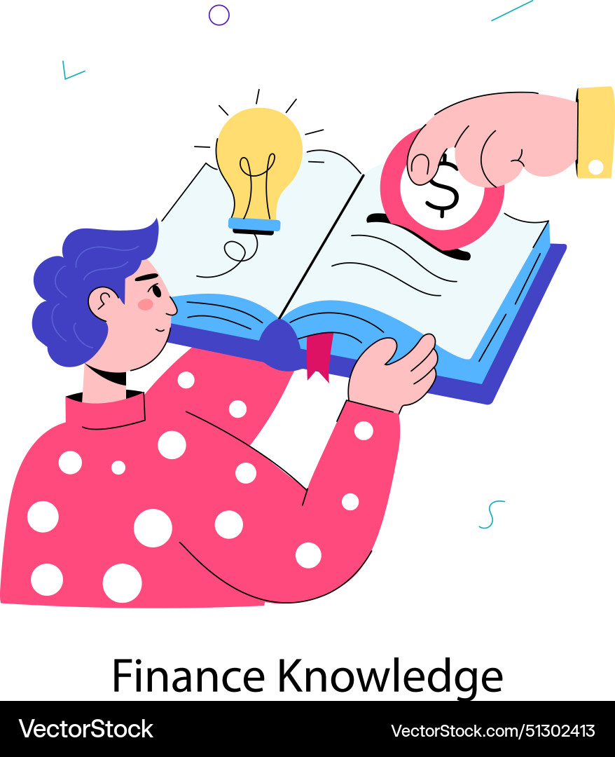Finance knowledge Royalty Free Vector Image - VectorStock