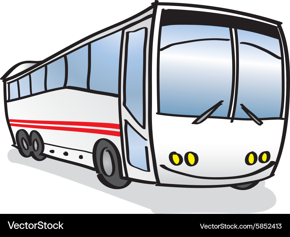 Happy bus Royalty Free Vector Image - VectorStock