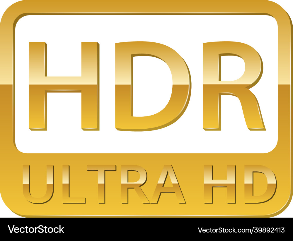 Hdr uhd icon Royalty Free Vector Image - VectorStock