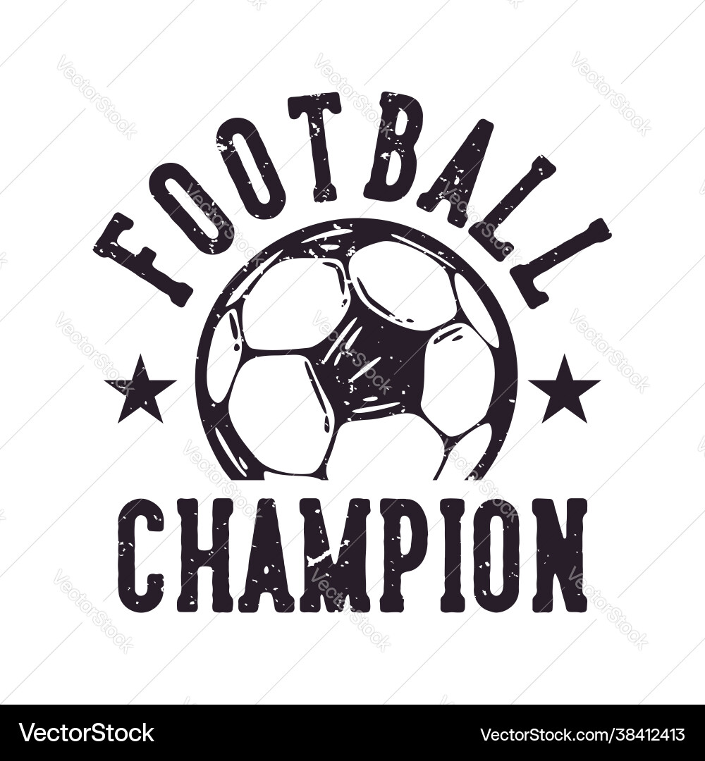 Logo design football champion Royalty Free Vector Image