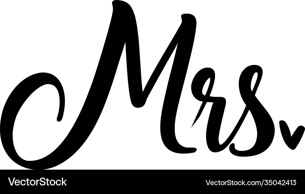 Mrs isolated on white background Royalty Free Vector Image