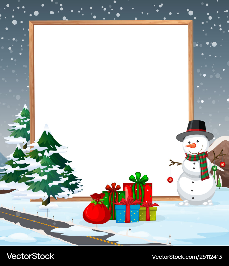 Winter Christmas Border Royalty Free Vector Image