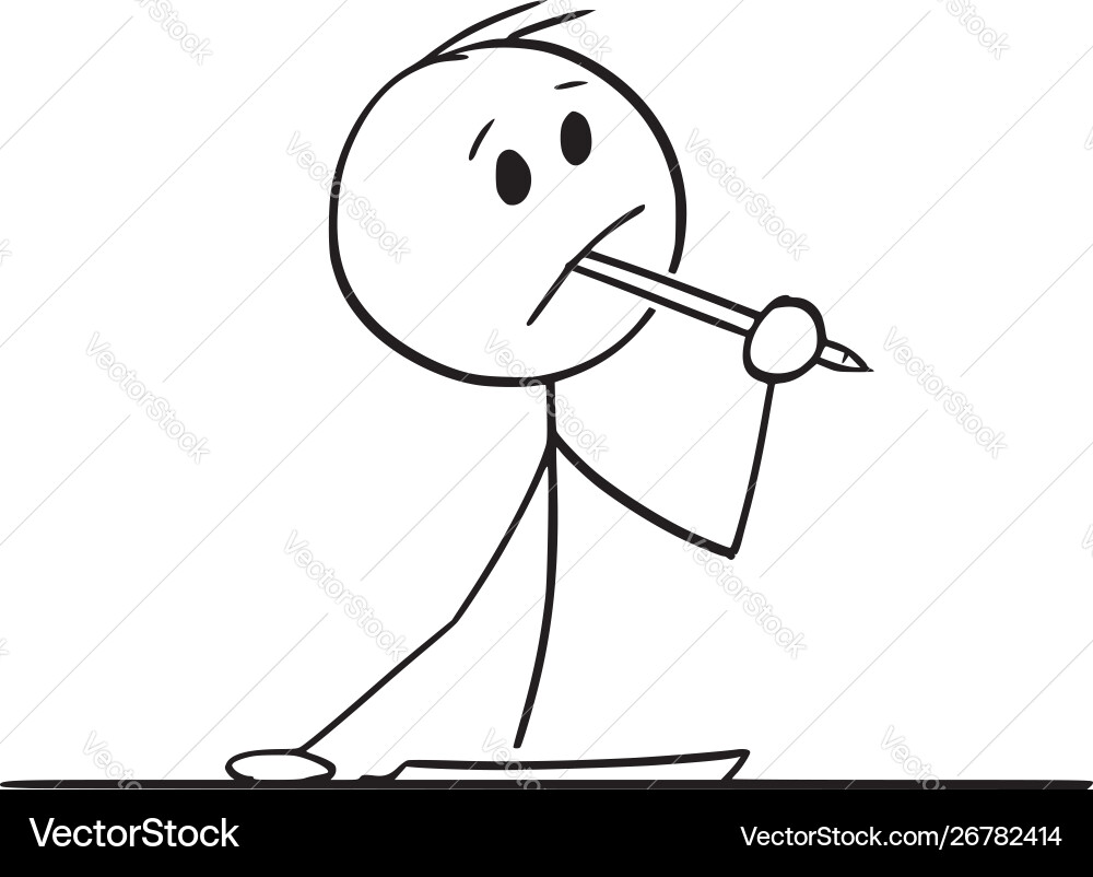 Cartoon creative man or businessman writer Vector Image