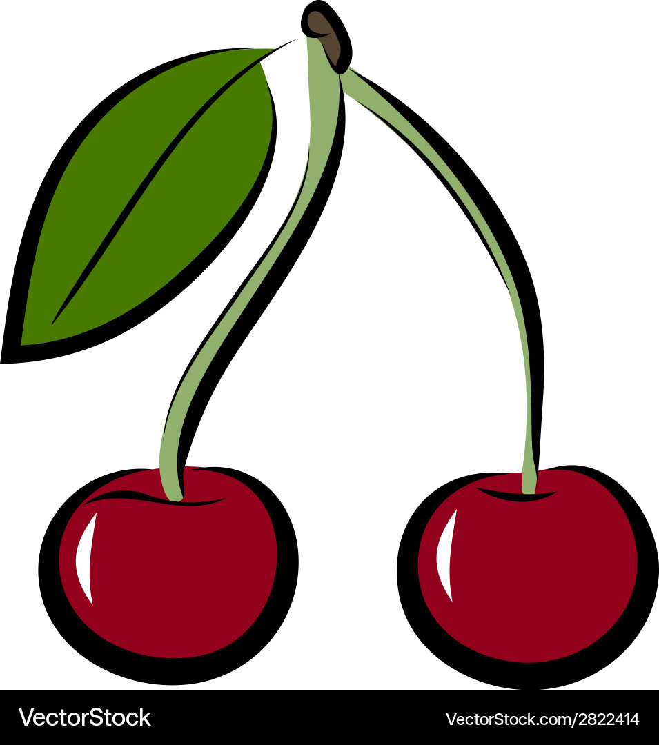 Icon of cherry Royalty Free Vector Image - VectorStock