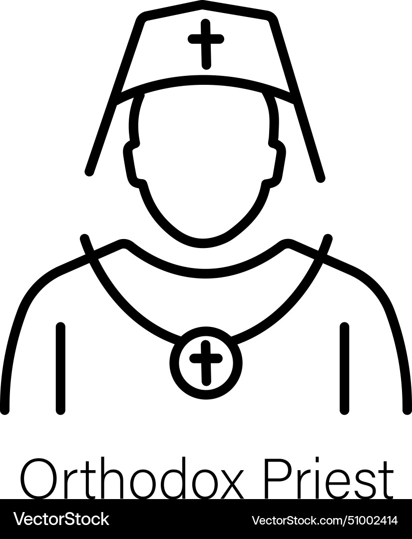 Orthodox priest Royalty Free Vector Image - VectorStock