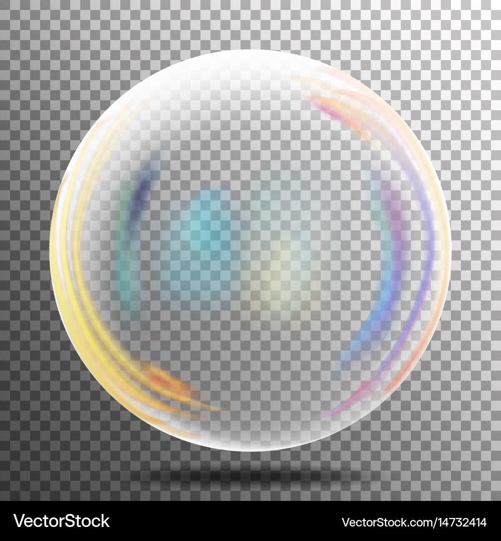 Rainbow Soap Bubble Reflection Royalty Free Vector Image