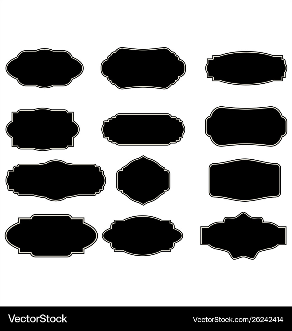 Set blank retro vintage labels 3 Royalty Free Vector Image