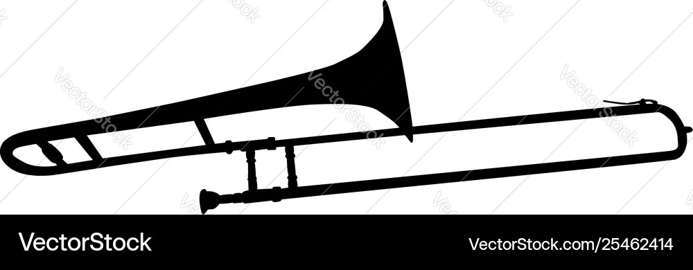 Trombone silhouette Royalty Free Vector Image - VectorStock