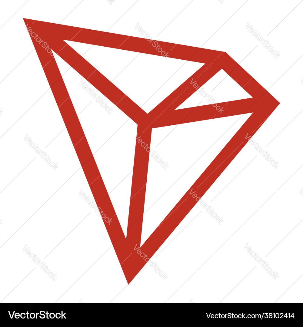 Tron trx token symbol defi project Royalty Free Vector Image