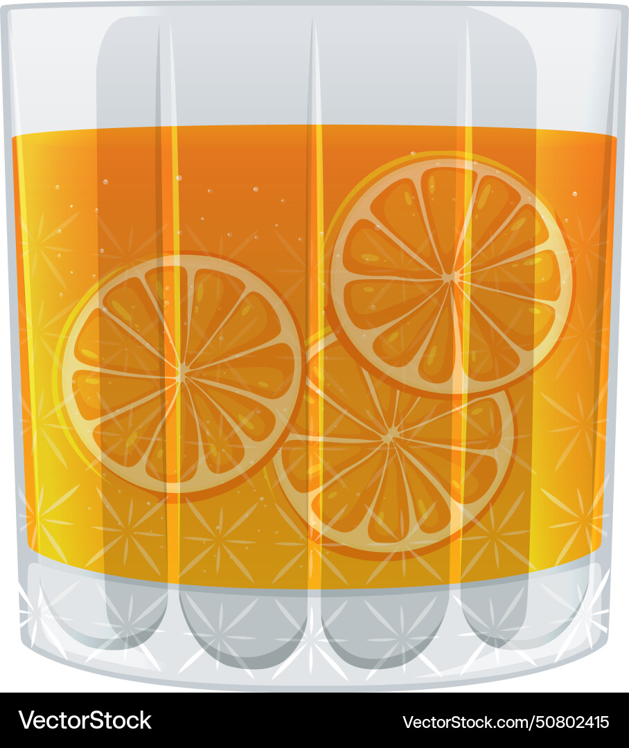 A fizzy orange beverage Royalty Free Vector Image