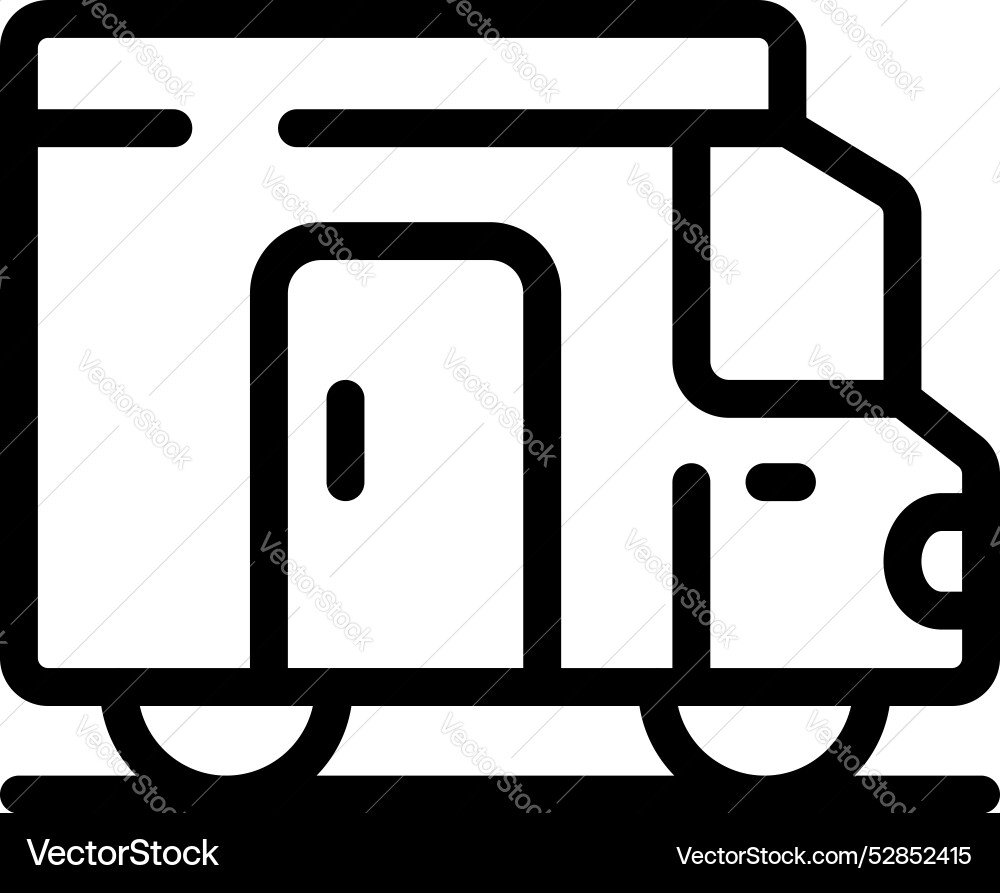 Camper van icon representing travel and adventure Vector Image