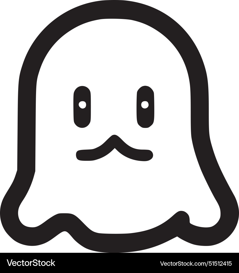Ghost - black and white isolated icon Royalty Free Vector
