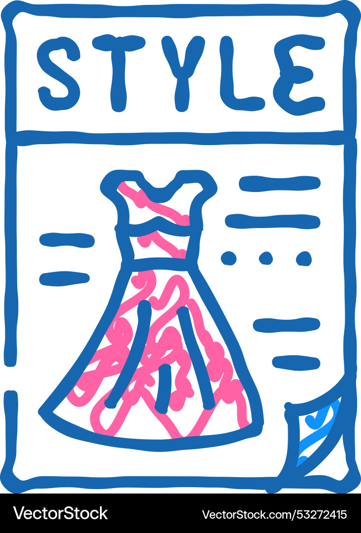 Magazine style icon doodle Royalty Free Vector Image