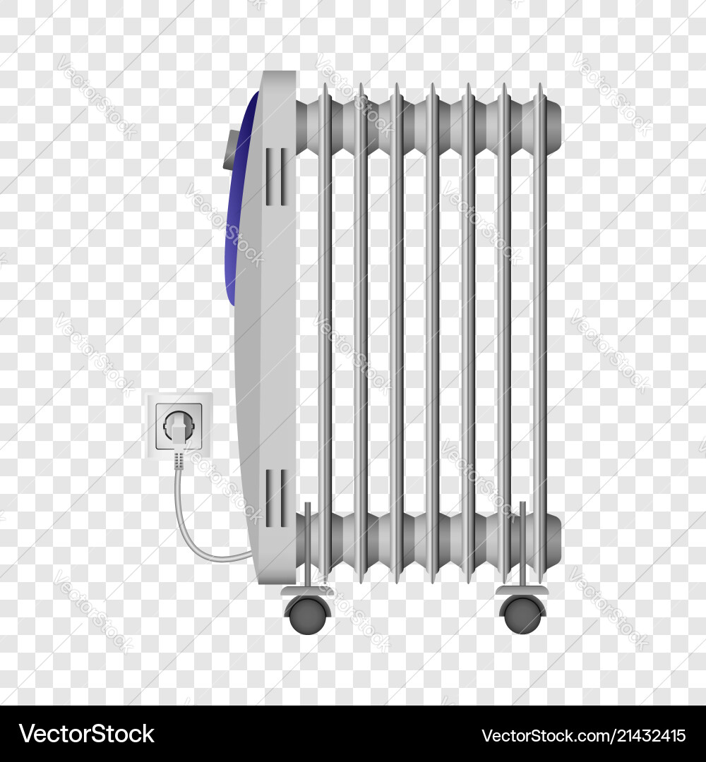 Portable heater mockup realistic style Royalty Free Vector