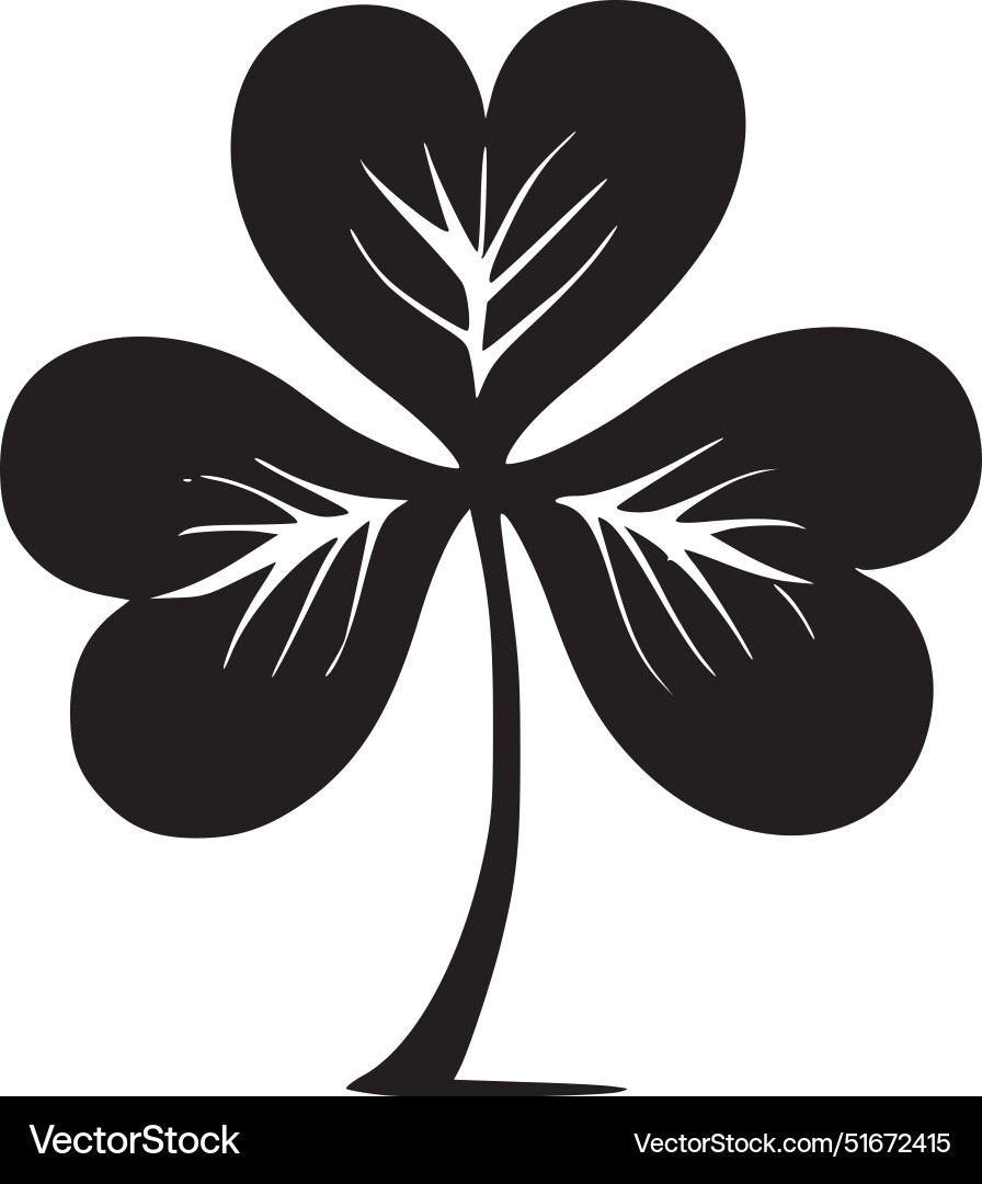 Shamrock - minimalist and simple silhouette Vector Image