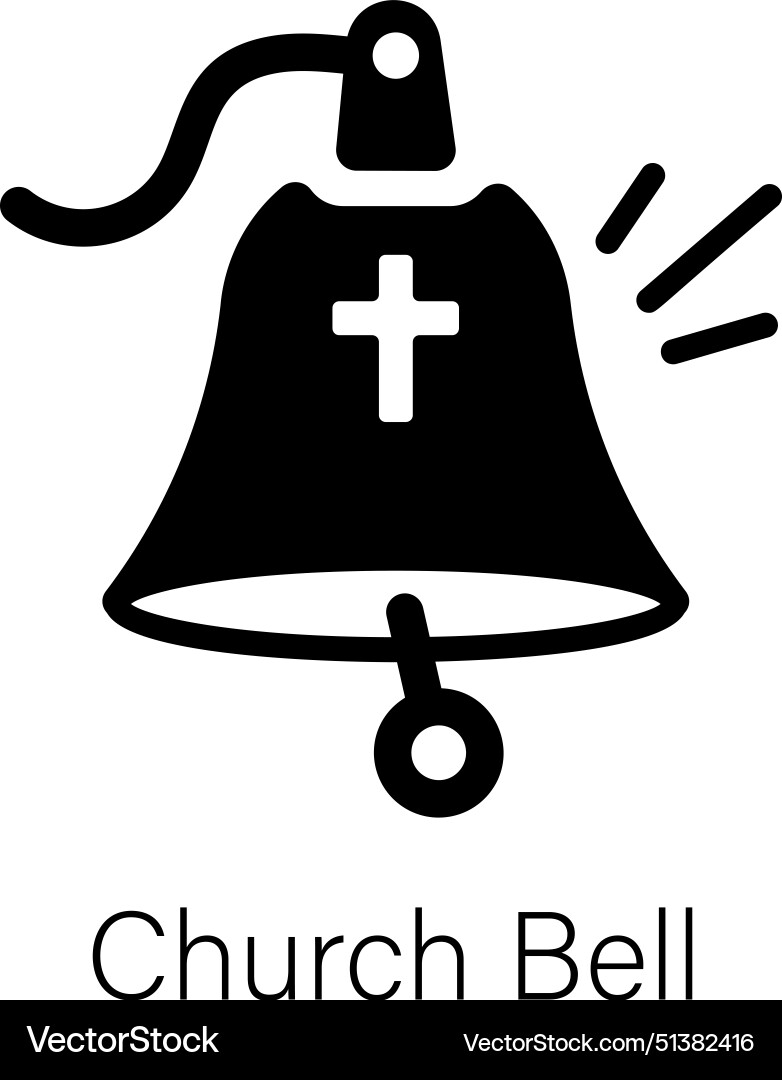 Church bell Royalty Free Vector Image - VectorStock