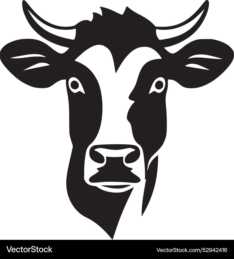 Cow - minimalist and simple silhouette Royalty Free Vector
