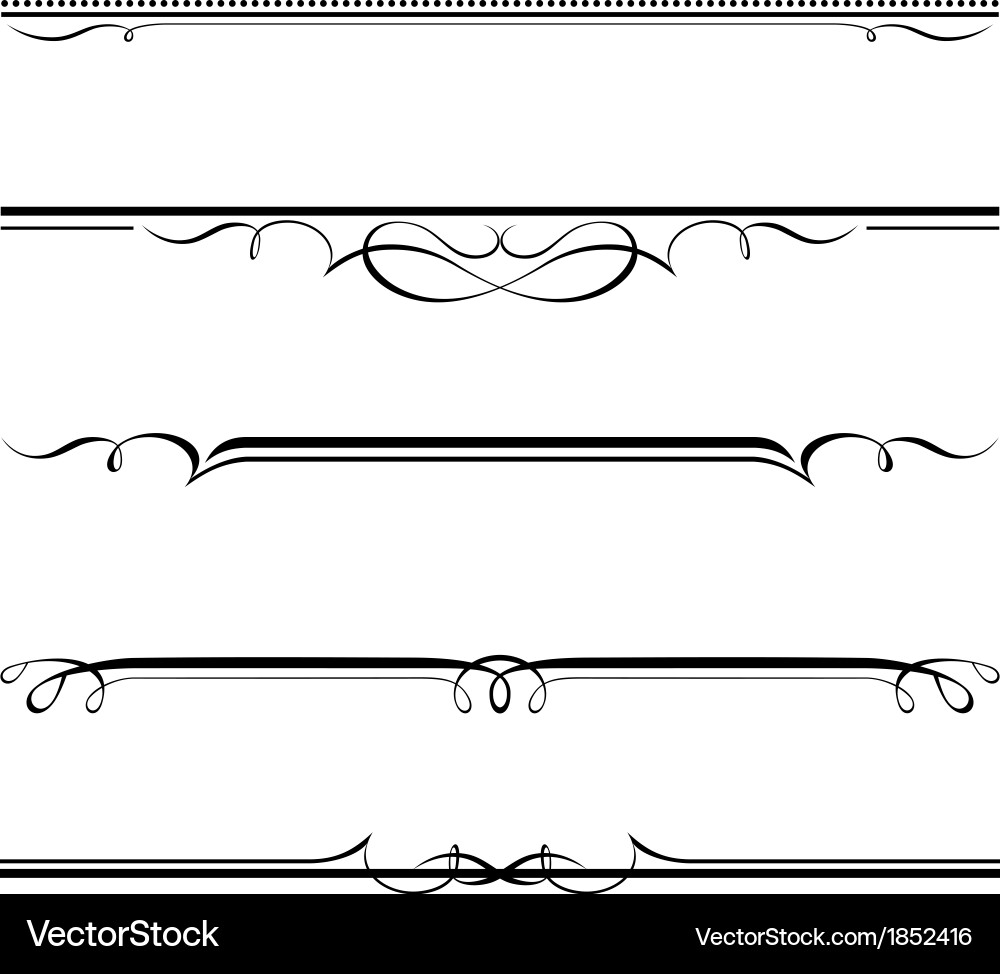 Decorative elements border and page rules Vector Image