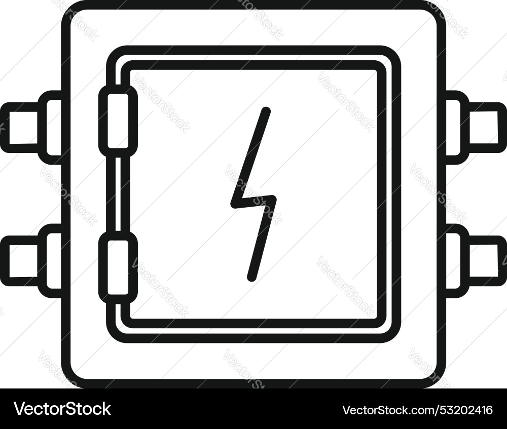 Electric box showing high voltage symbol icon – Royalty-Free Vector ...