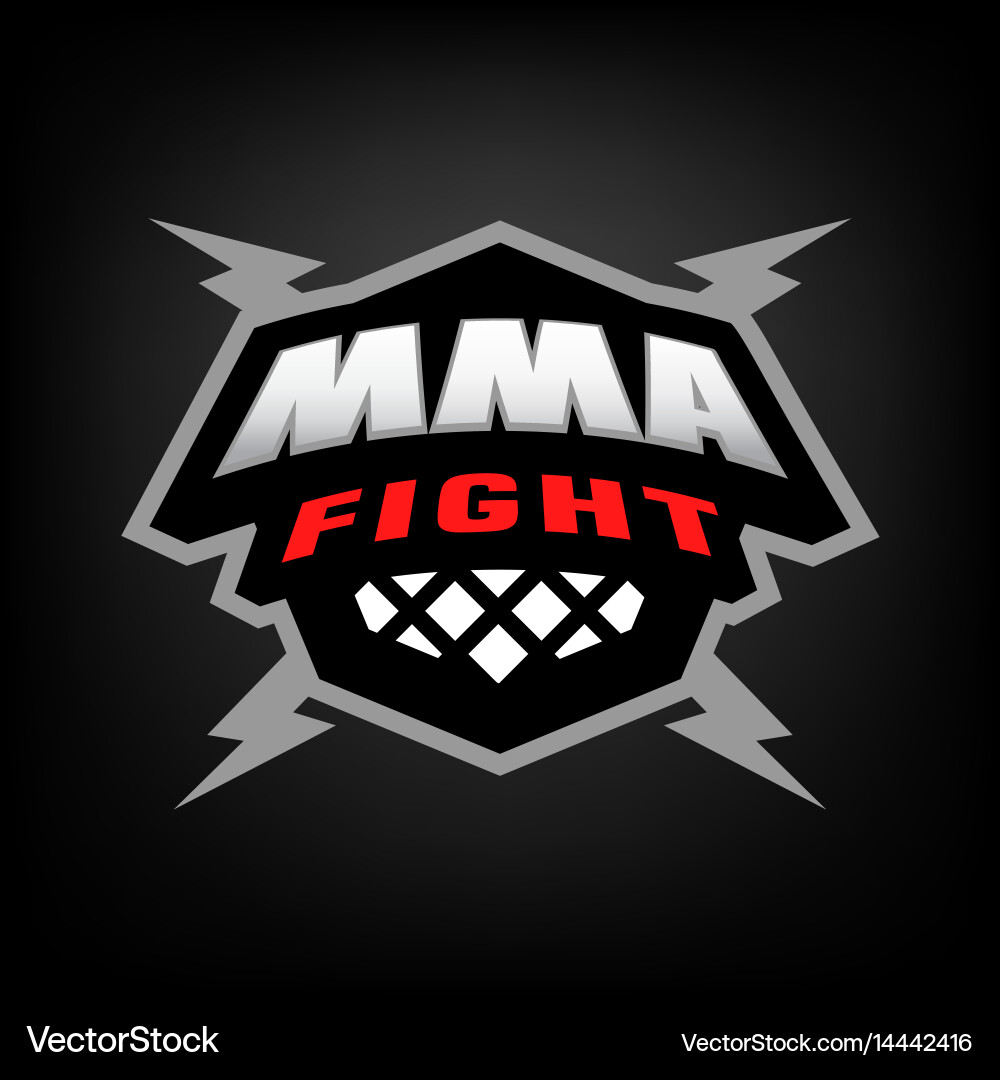 Mixed martial arts logo Royalty Free Vector Image