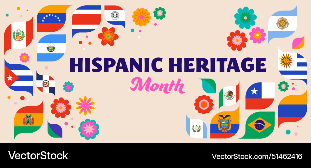 National hispanic heritage month celebration Vector Image