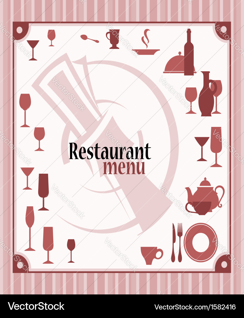 Restaurant Menu Pattern Royalty Free Vector Image