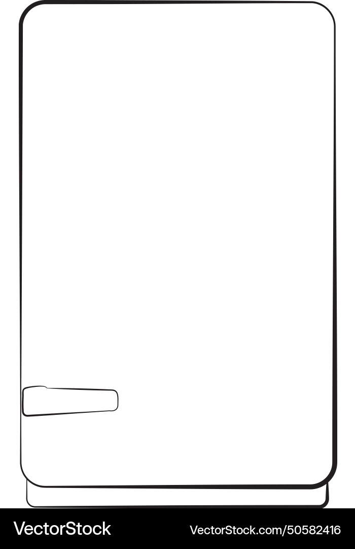 Simple line drawing of a modern smartphone Vector Image