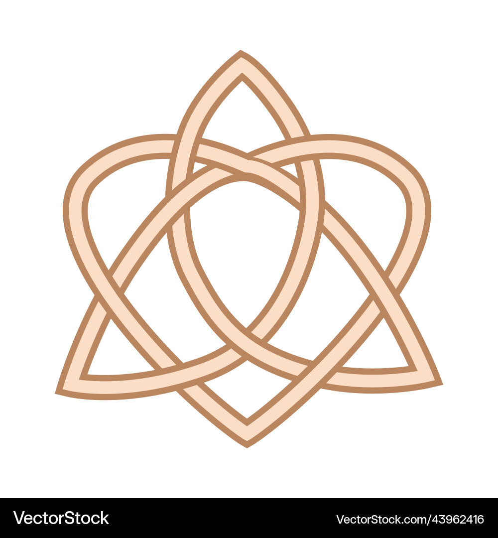 Triquetra heart celtic endless knot a slavic Vector Image