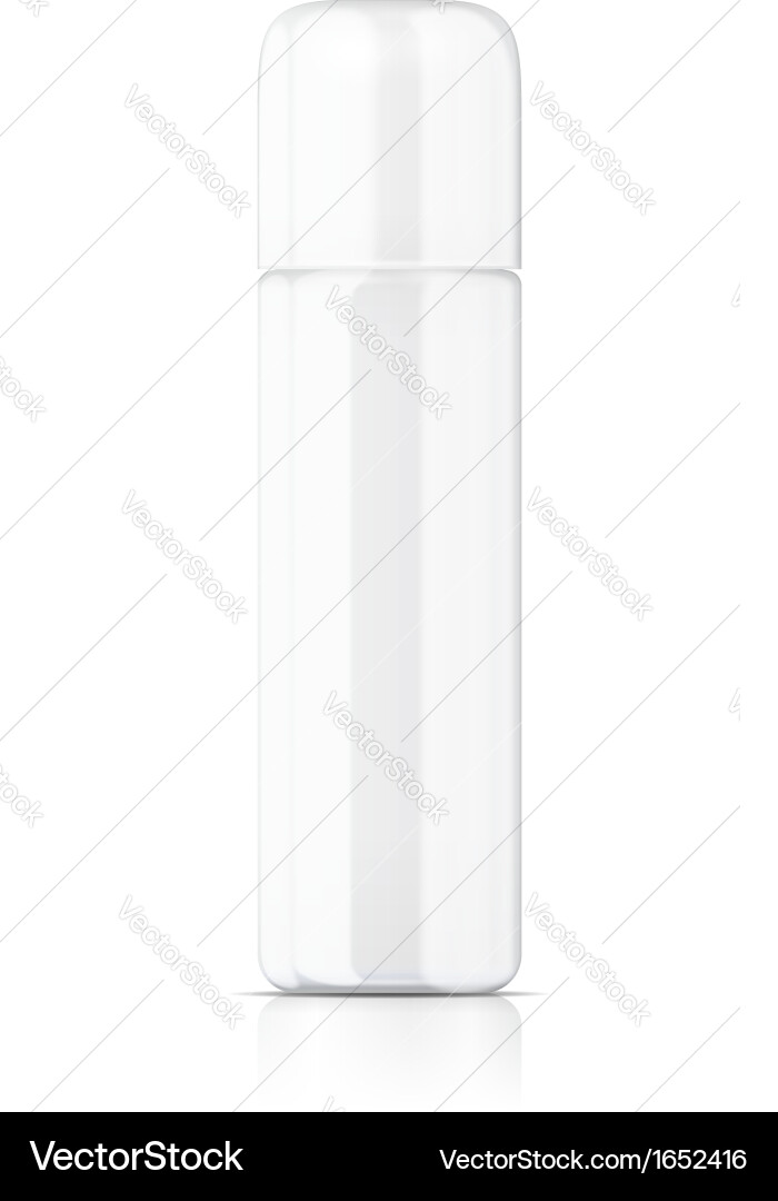White tubular bottle template Royalty Free Vector Image