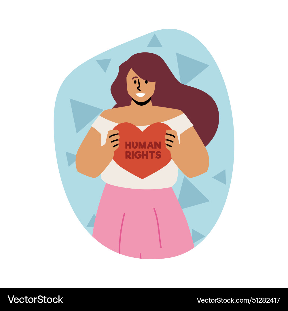 A showing girl activist Royalty Free Vector Image